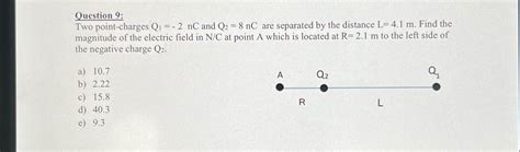 Solved Question Two Point Charges Q NC And Q NC Are Chegg