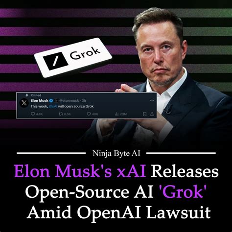 elon musk to open source grok ai chatbot ninja byte ai posted on the