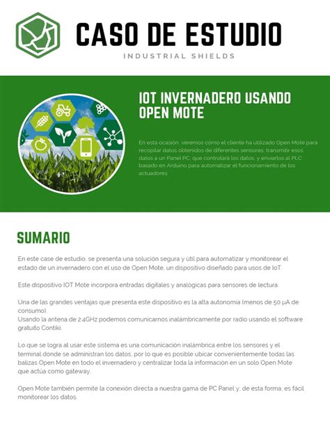 monitoreo y control de invernadero con open mote pdf internet de