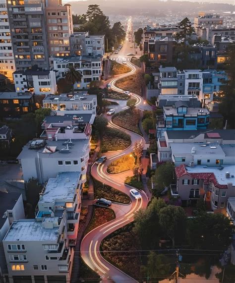 Amazing Lombard Street In San Francisco California Is One Of The