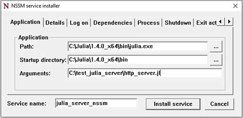 Run Julia Server As Windows Service To Work After User Log Out General Usage Julia