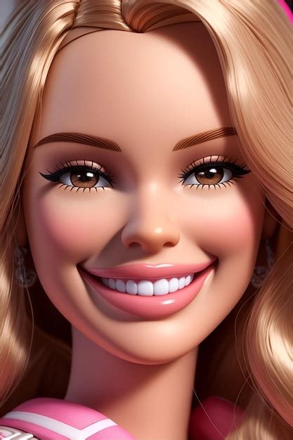 Premium Ai Image Barbie Close Up 3d Illustration