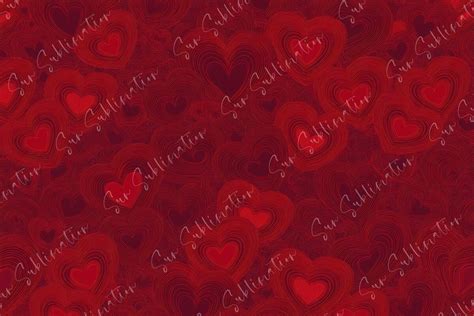 A Vibrant Red Heart Pattern Background Graphic By Sun Sublimation