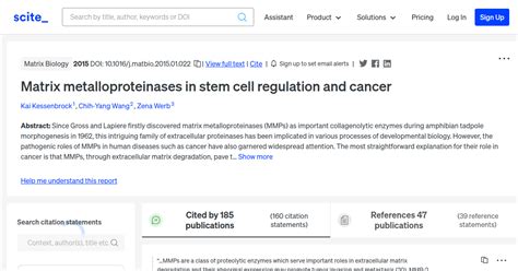 Matrix Metalloproteinases In Stem Cell Regulation And Cancer