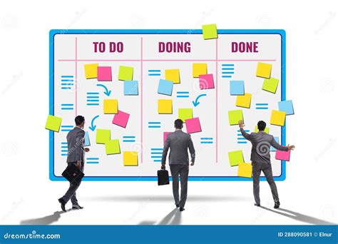 Agile Kanban Board With Outstanding Tasks Stock Image Image Of List Flow 288090581