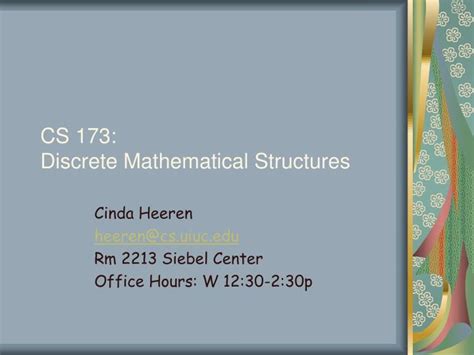 PPT CS Discrete Mathematical Structures PowerPoint Presentation ID