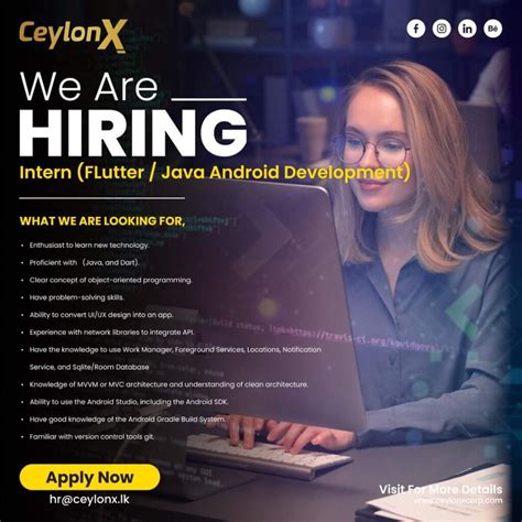 Intern Flutter Java Android Development Jobseekerlk