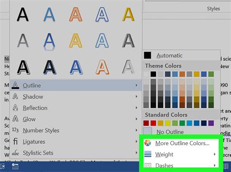 How To Make Outline Text In Word 5 Steps With Pictures