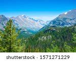 Long View Of Lake And Forest At Rocky Mountains National Park Colorado