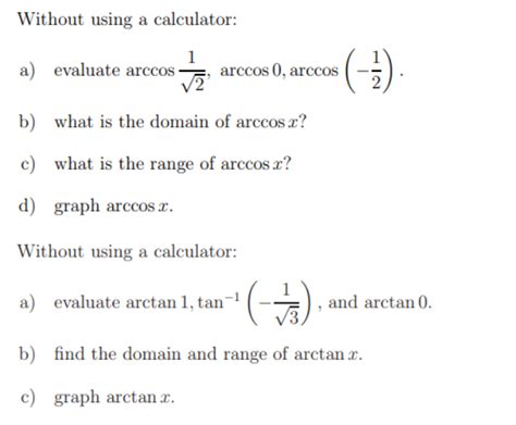 Solved Without Using A Calculator A Evaluate Chegg