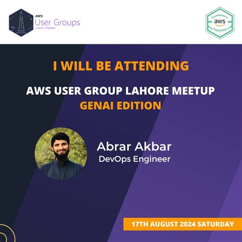 Abrar Akbar On Linkedin Aws Awsusergroups Awscommunity