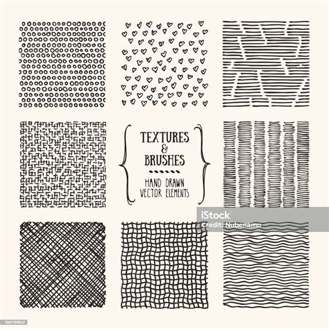 손으로 그린 패턴 추상 텍스처 브러쉬 스트로크 포스터 전단지 디자인 서식 파일입니다 벡터 클립 아트 컬렉션 흰색 배경에