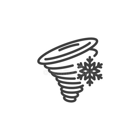 Polar Vortex Line Icon Stock Illustration Illustration Of Tornado