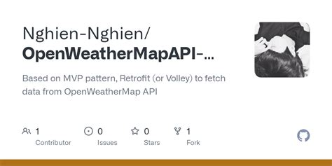Github Nghien Nghienopenweathermapapi Java Based On Mvp Pattern Retrofit Or Volley To