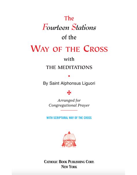 Way Of The Cross By Saint Alphonsus Liguori Reillys Church Supply And T Boutique