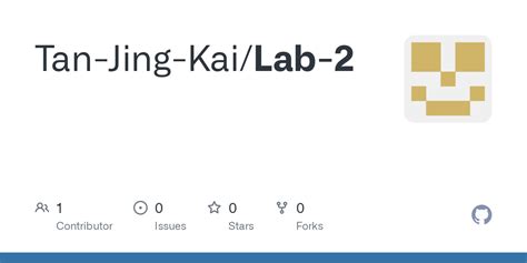 GitHub Tan Jing Kai Lab