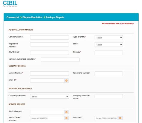 5 Commercial Cibil Report Commercial Cibil Dispute Form 1 Naskar Financial Services