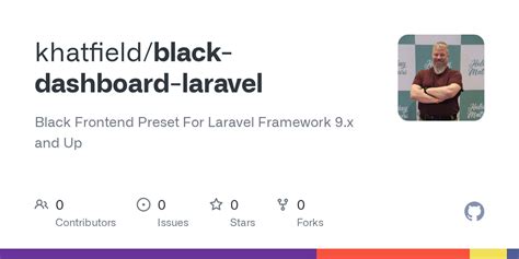 Github Khatfieldblack Dashboard Laravel Black Frontend Preset For Laravel Framework 9x And Up