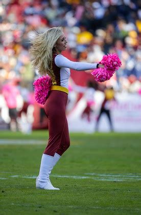Washington Redskins Cheerleader Performs During Nfl Editorial Stock