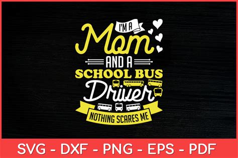 Im A Mom And A School Bus Driver Mom Graphic By Craft Drawing · Creative Fabrica