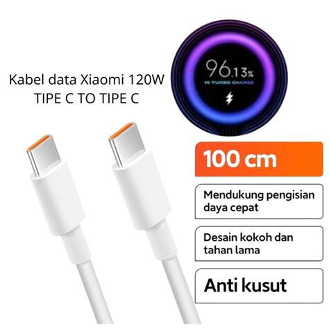 Jual Fast Kabel Data Xiaomi Turbo Charging Type C To Type C Original W Max Turbo Charger