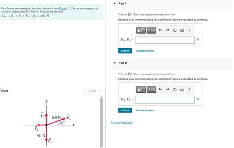 Solved Four Forces Are Exerted On The Object Shown In The