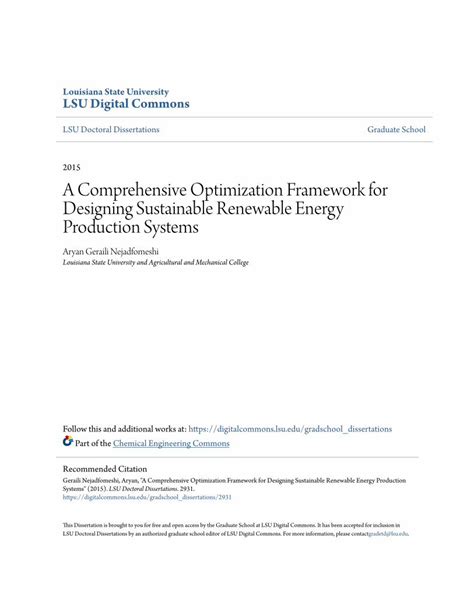 Pdf A Comprehensive Optimization Framework For Designing Dokumentips