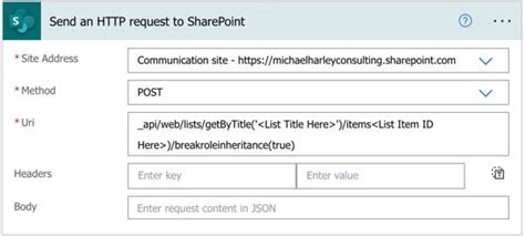 Break List Item Permission Inheritence With Power Automate And Rest Api