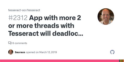 App With More 2 Or More Threads With Tesseract Will Deadlock On Linux