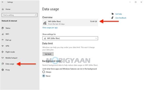 How To View Network Data Usage On Your Windows 10 Pc