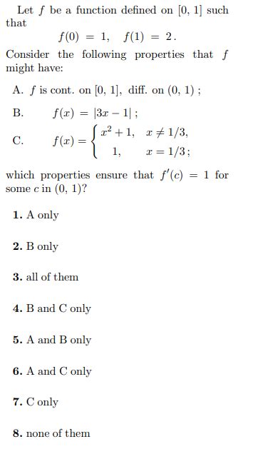 Solved Let F Be A Function Defined On Such That Chegg