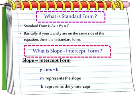 Rewriting Linear Equation From Standard Form To Slope Intercept Form Pptx