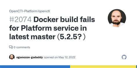 Docker Build Fails For Platform Service In Latest Master 5 2 5