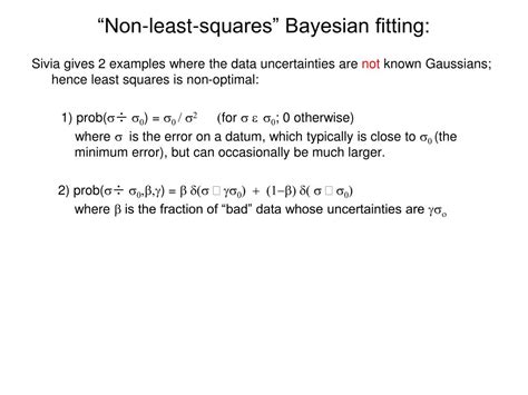 Ppt Bayesian And Least Squares Fitting Powerpoint Presentation Free