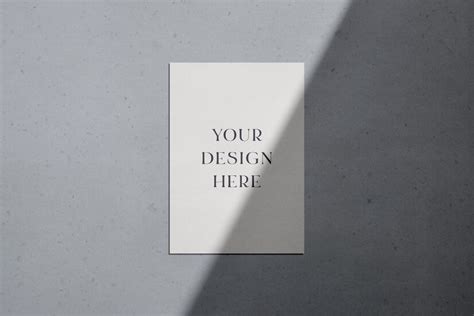 그림자 오버레이가있는 문구 모형 프리미엄 Psd 파일