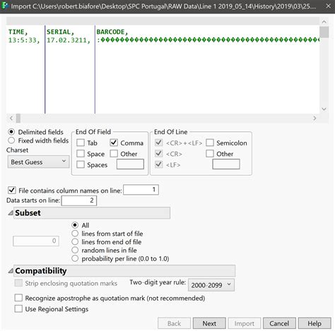 Solved Csv Import Error Jmp User Community