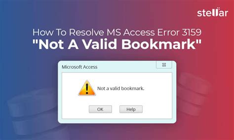 How To Fix MS Access Error 3159 Not A Valid Bookmark Stellar