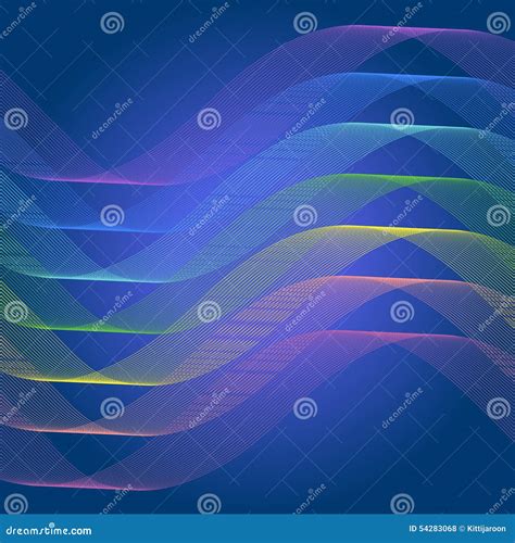 Spectrum Curve Line Abstract Background Stock Vector Illustration Of