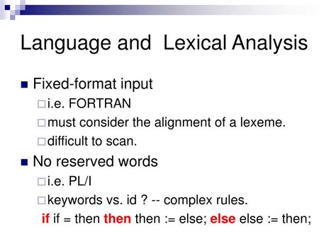 PPT Lexical Analysis PowerPoint Presentation Free Download ID