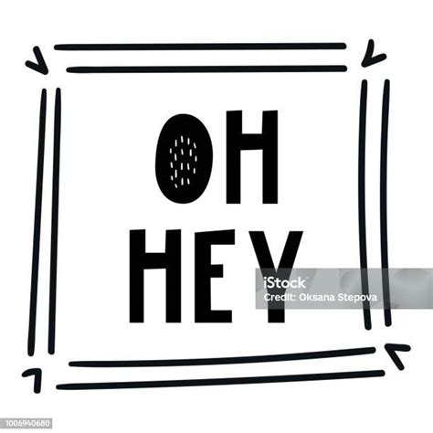 오이 봐손을 느낌표와 함께 그려진된 글자 보육 포스터 스 칸디 나 비아 스타일에서 흑백 벡터 일러스트 레이 션 0명에 대한 스톡 벡터 아트 및 기타 이미지 Istock