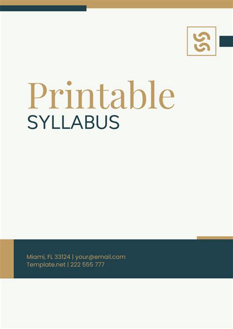 Free Printable Syllabus Template To Edit Online
