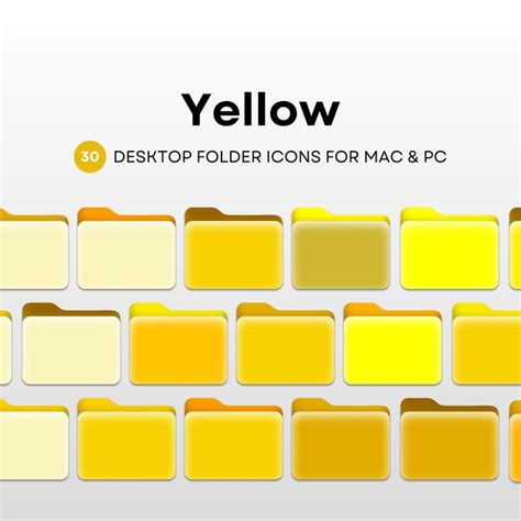 Mac Folder Icons Pc Folders Desktop File Icons Yellow Icons Yellow Computer Organization
