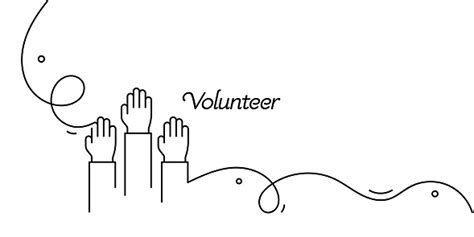 자원 봉사자 아이콘의 연속 선 그리기 단일 라인 벡터 일러스트 레이 션 0명에 대한 스톡 벡터 아트 및 기타 이미지 0명 Charitable Foundation 개념