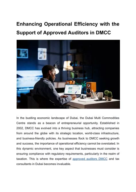 Ppt Enhancing Operational Efficiency With The Support Of Approved Auditors In Dmcc Powerpoint