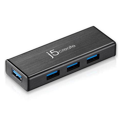 J5create JUH340 USB 3 0 4 Port Mini Hub With Power Cord