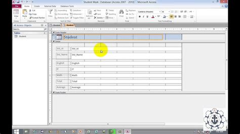 Working With Forms Buttons And Database Calculations In Ms Access 2010 Youtube