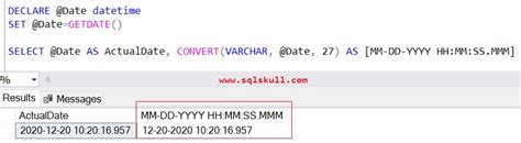 Date And Time Conversions In Sql Server Sqlskull