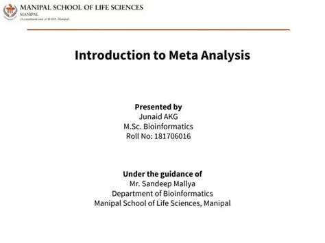 Systematic Review And Meta Analysis Pptx