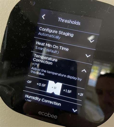 Ecobee Temperature Correction Setting Under Installation Settings Question Recobee