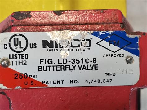 Nibco 3 250 Lug Butterfly Valve W Gear Operator LD 3510 8